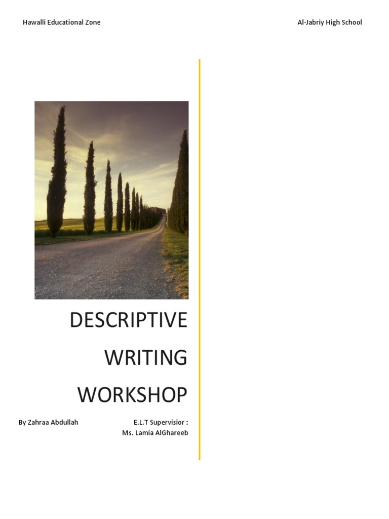 Descriptive Writing Workshop by Jabriya Sec School | PDF | Verb | Adverb