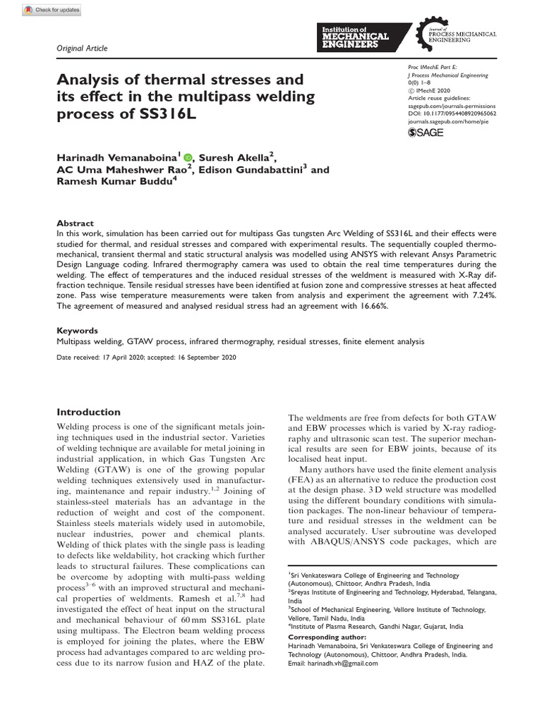 Analysis of Thermal Stresses and Its Effect in the Multip | PDF ...