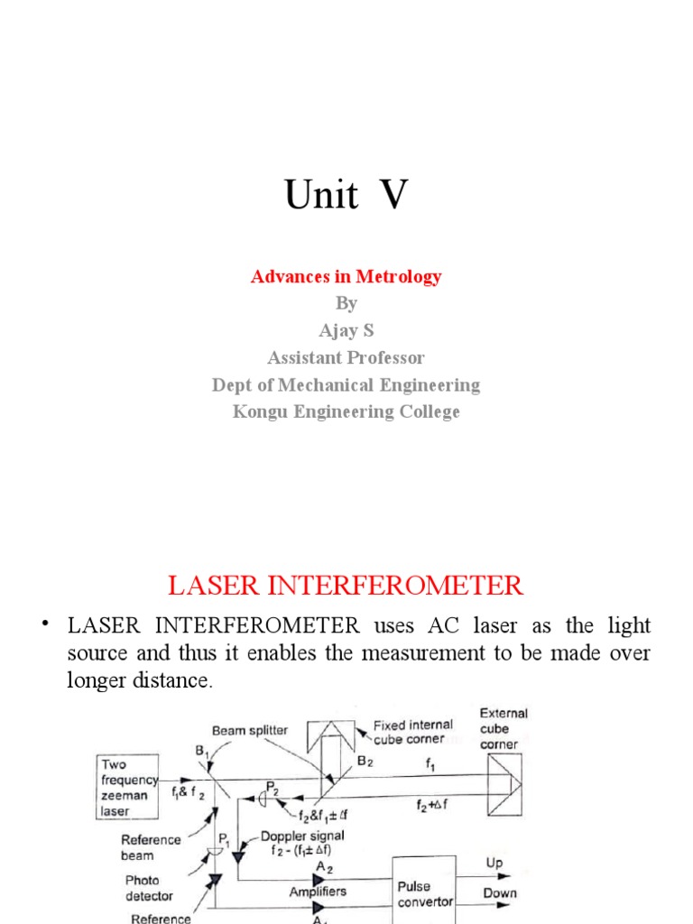 Metrology Measurement Unit 5 Pdf Interferometry Physical Sciences
