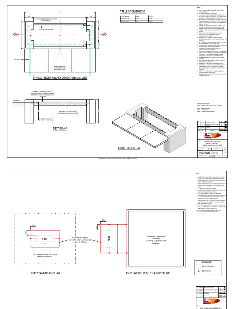 Eds 07 3102 50 Plinth Design For Freestanding 6 8 Way LV Pillars 1 ...