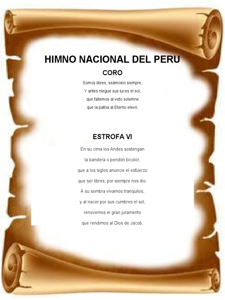 Himno Nacional Del Peru | PDF