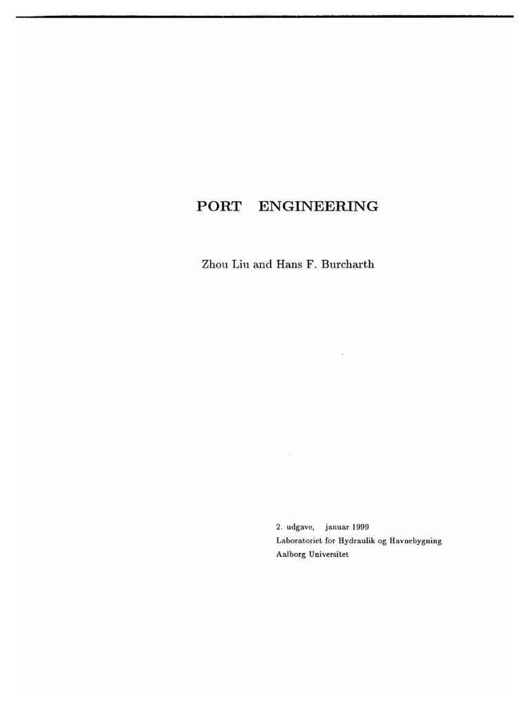 Liu & Burcharth, 1999, Port Engineering | PDF