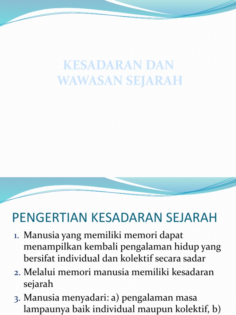 Kesadaran Dan Wawasan Sejarah | PDF