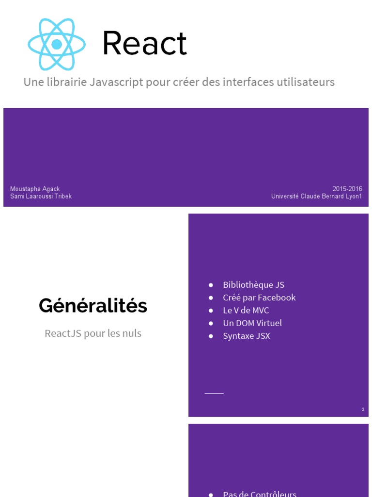 React JS | PDF | Ingénierie informatique | Informatique