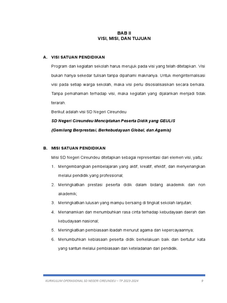 5 Bab 2 Visi Misi Dan Tujuan | PDF | Karier & Perkembangan | Seni