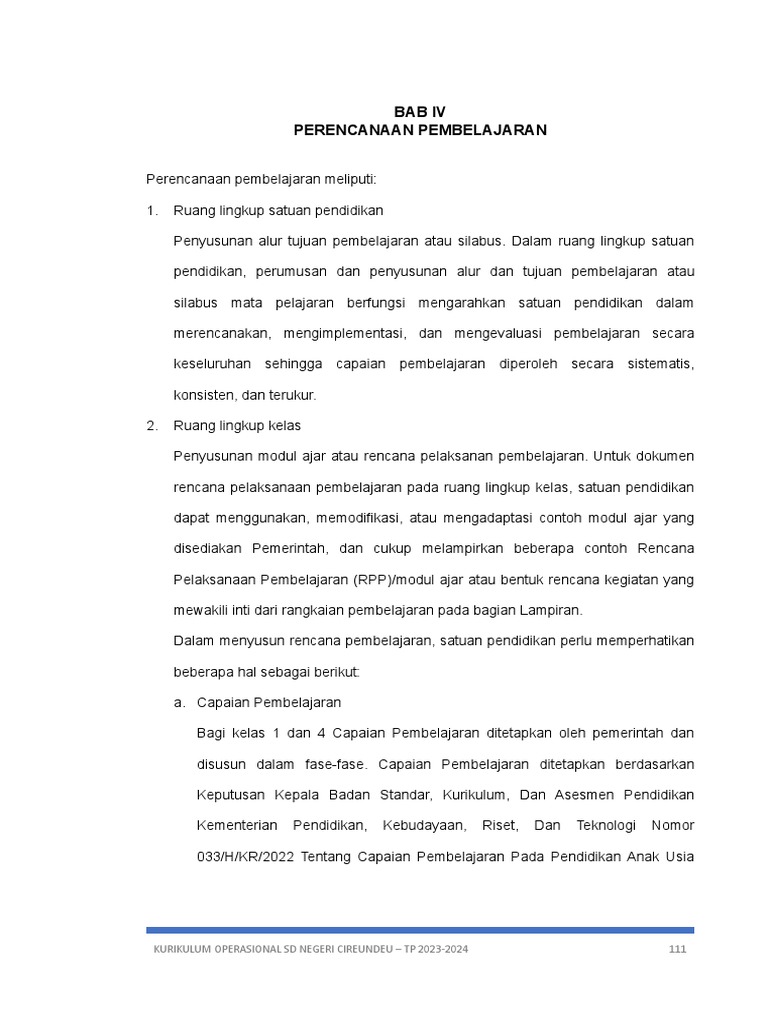 7 Bab 4 Perencanaan Pembelajaran | PDF | Seni & Disiplin Bahasa | Sains & Matematika