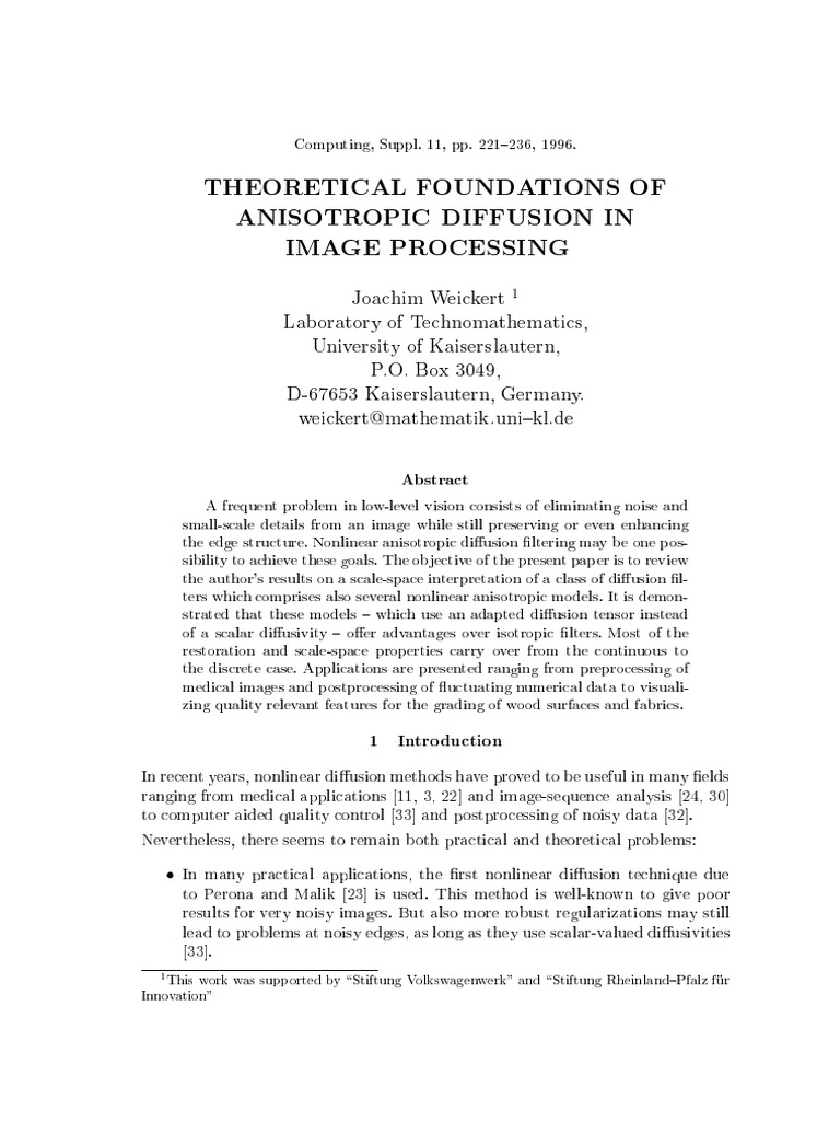 Theoretical Foundations of | PDF | Maxima And Minima | Image Segmentation