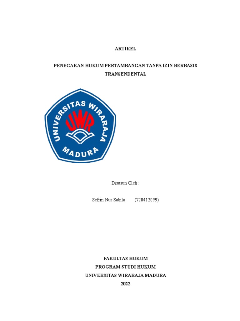 Artikel Hukum Pertambangan Sefrin Nur Sabila | PDF