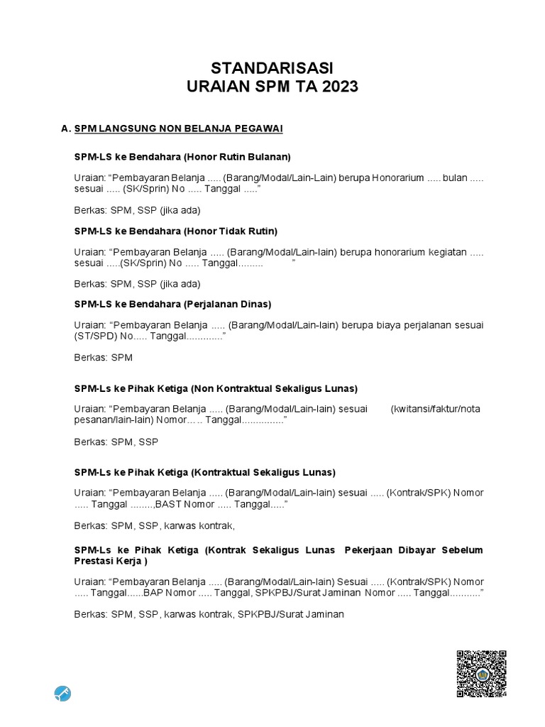Uraian SPM Standarisasi Newstpdf | PDF