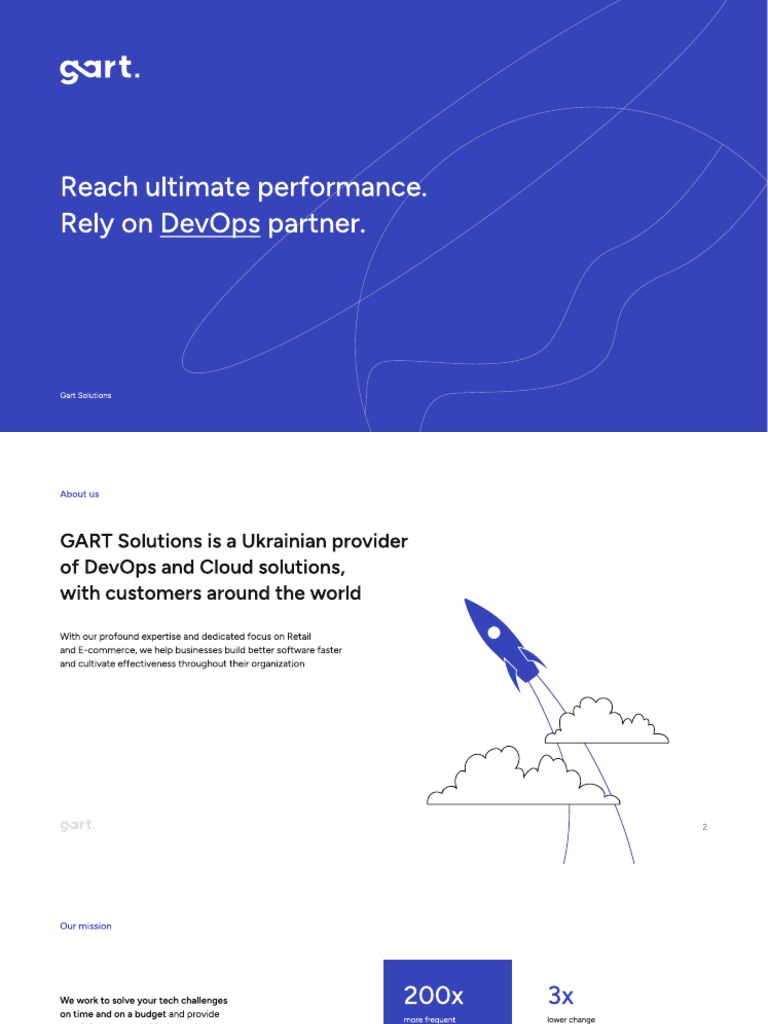 Gart Solutions: Your DevOps Partner | PDF | Cloud Computing | Software ...