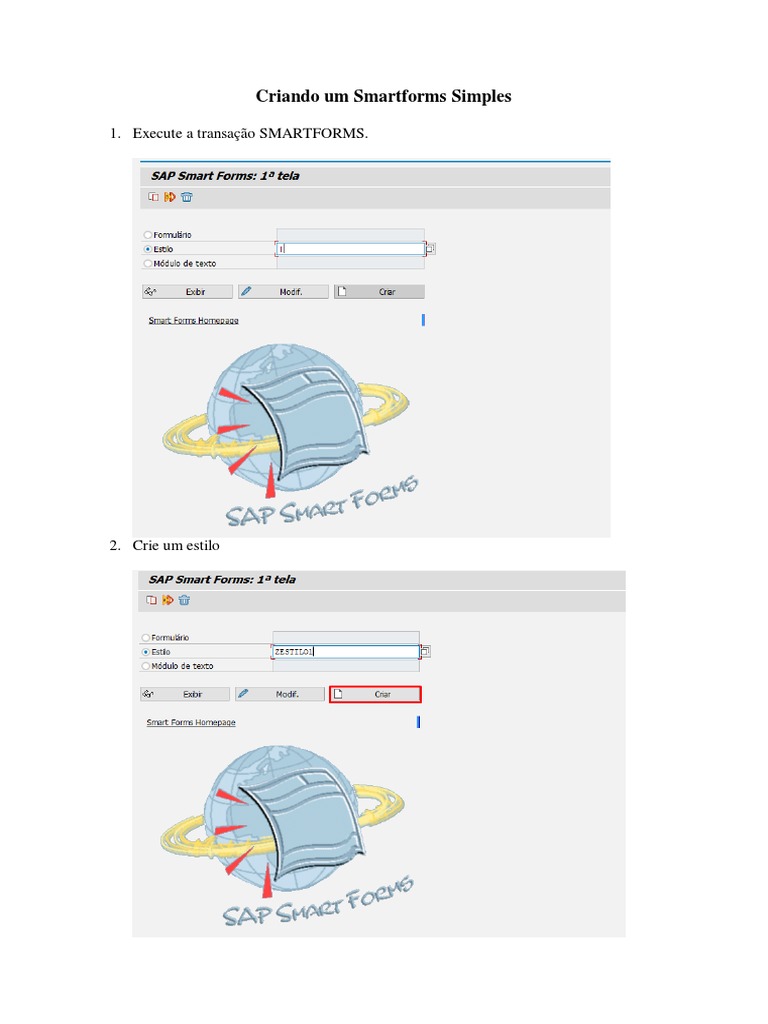 01-Criando Um Smartforms Simples | PDF | Janela (informática ...