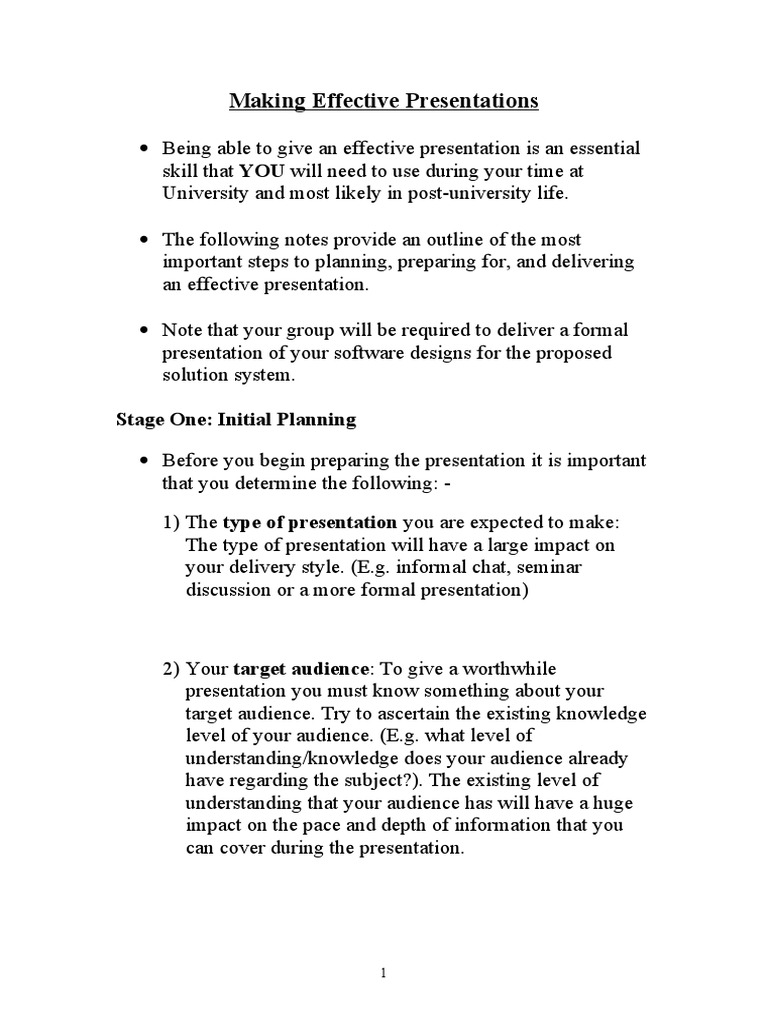Topic 10 - Making Effective Presentations | PDF | Knowledge | Target Audience