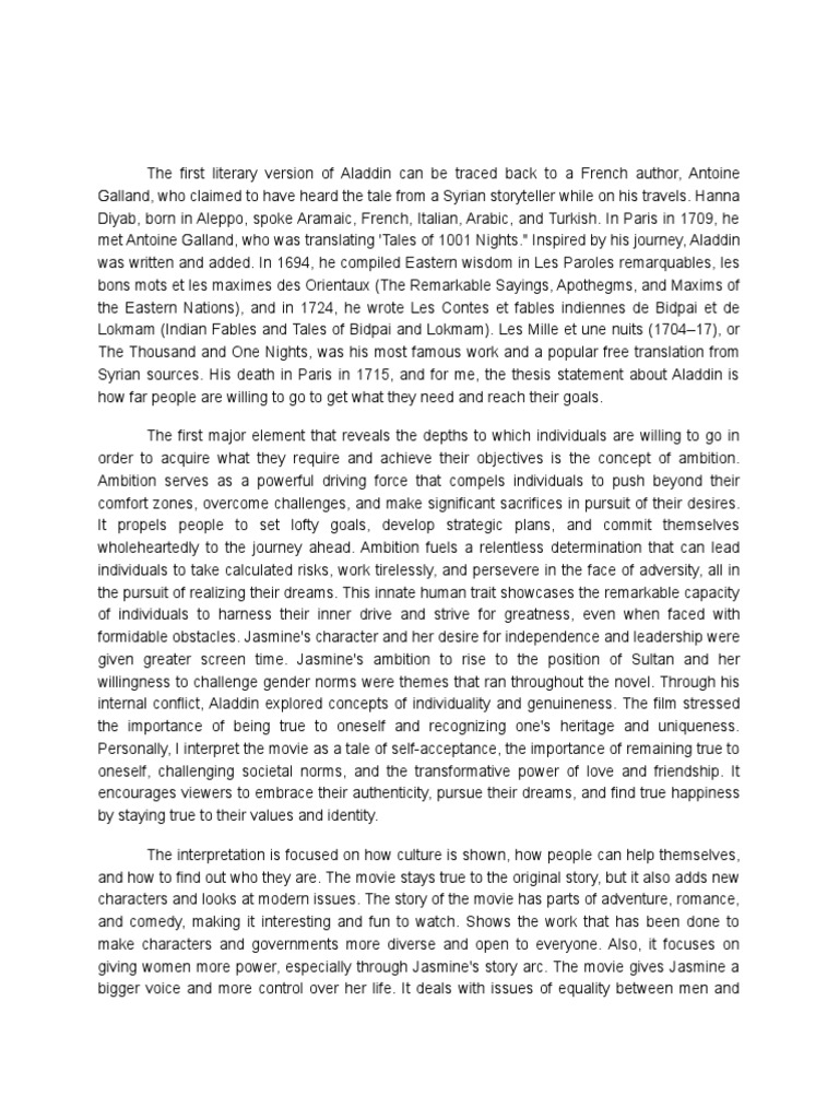 Alladin Reflection Pdf