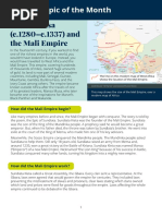 The Rise and Fall of The Mali Empire 1 PDF | PDF