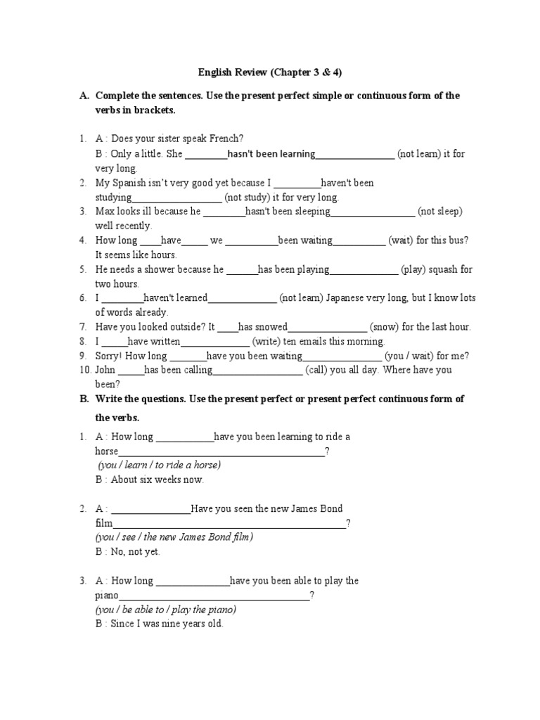 Review English - G9 (3rd Quiz) - Answers | PDF | English Language | Linguistics