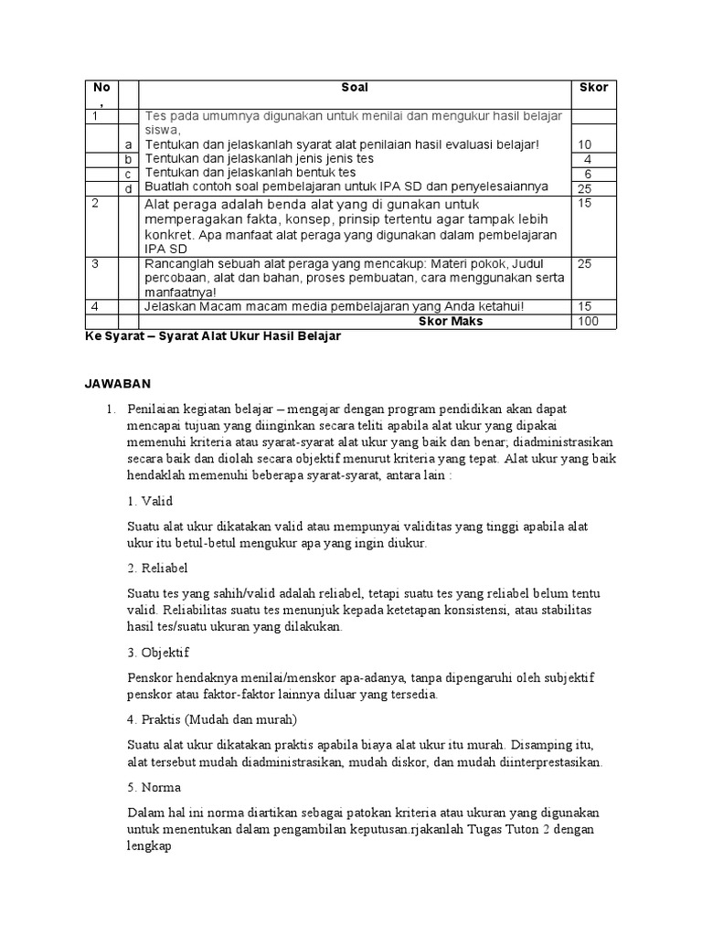 Tugas Tuton 2 PDGK4202 | PDF