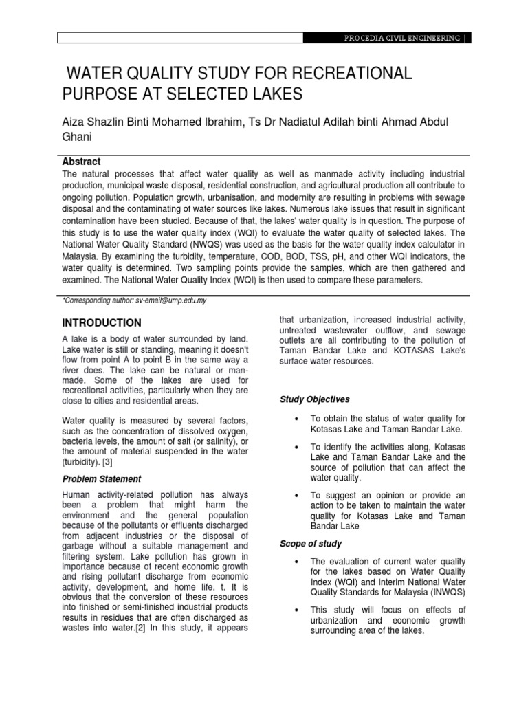 Water Quality | PDF | Water Pollution | Water Quality