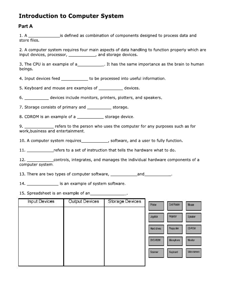 Worksheet, IO, Storage | PDF