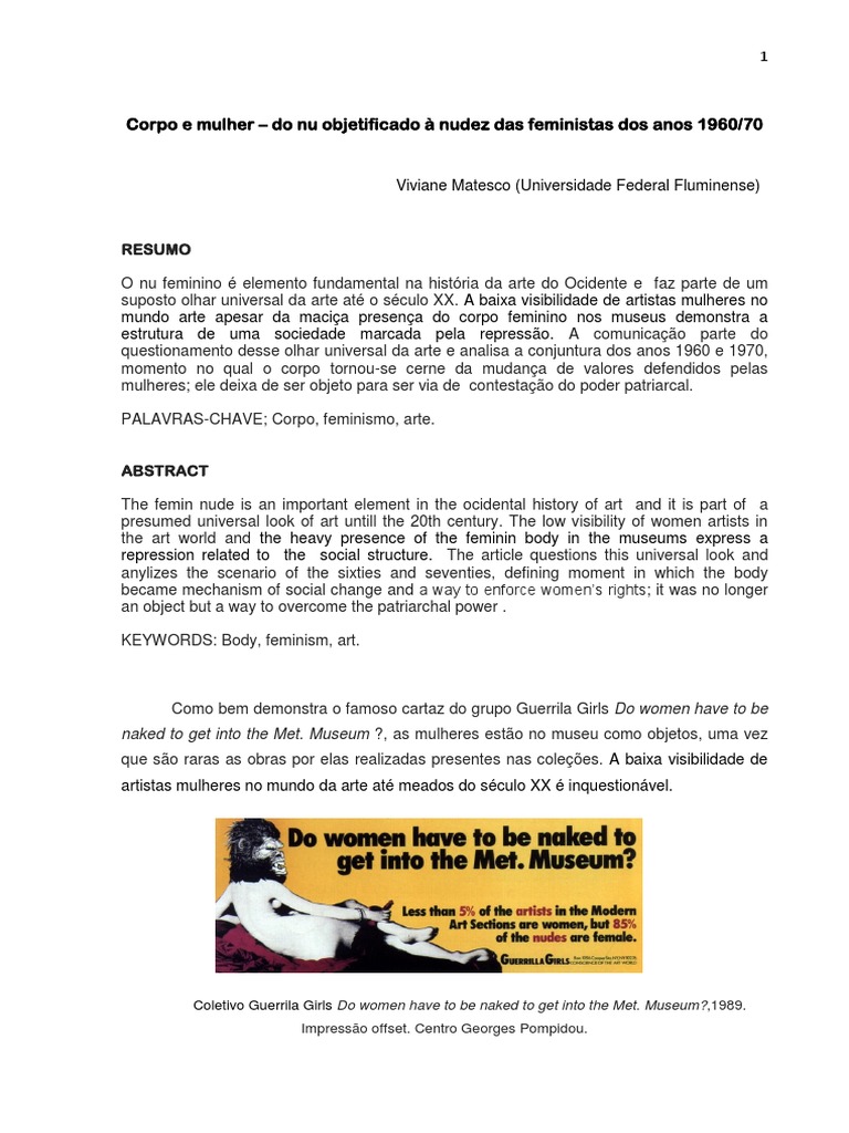 AMPAP - TEXTO CORPO E MULHER aMBAP | PDF | Feminilidade | Feminismo