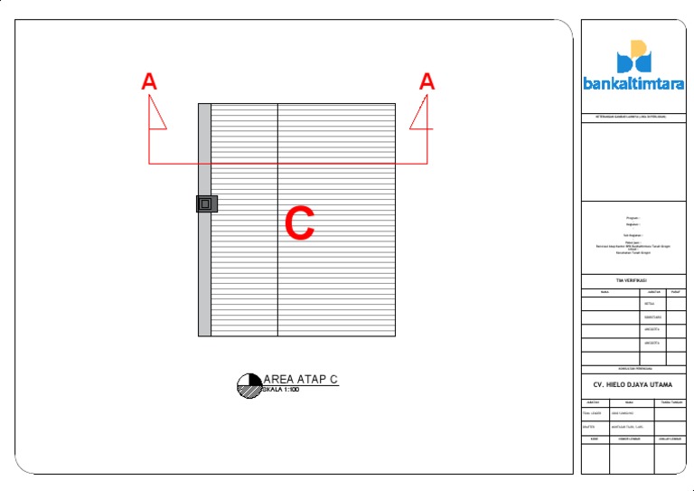 Area Atap C: SKALA 1:100 | PDF