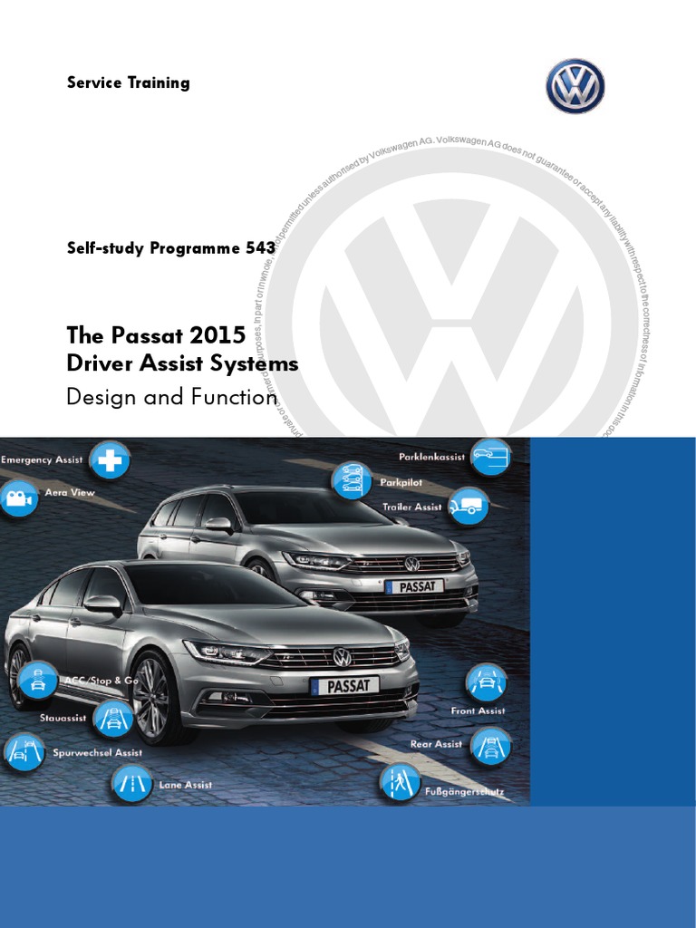 SSP00054320-Nr 543 The Passat 2015 Driver Assist Systems | PDF | Transport | Vehicle Technology