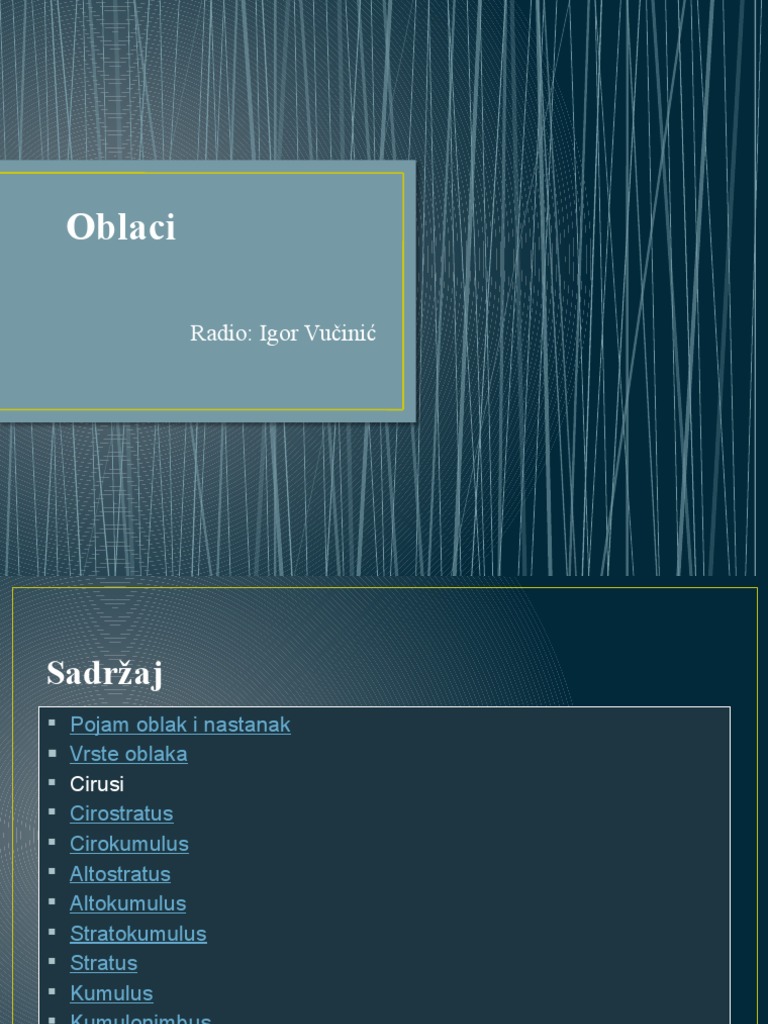 Vucinic Oblaci | PDF