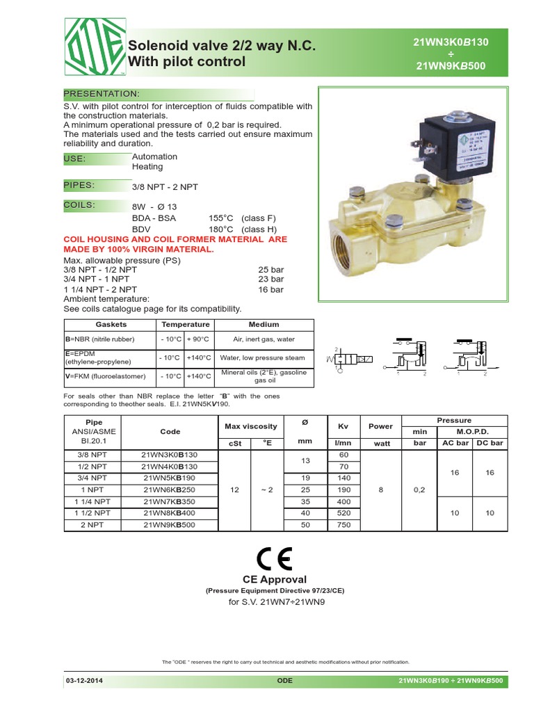 6 Solenoid Valve ODE | PDF | Pipe (Fluid Conveyance) | Chemical Engineering