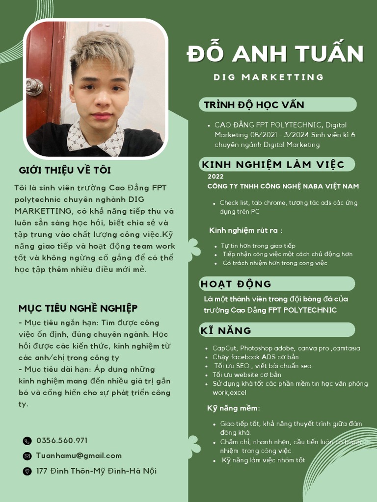 CV-Đỗ Anh Tuấn - Tuấn Đây | PDF