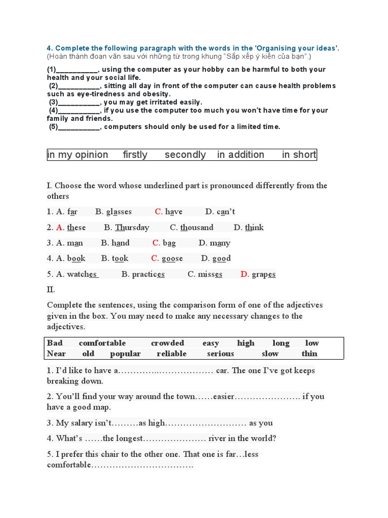 Mini Test 1 | PDF | Linguistics