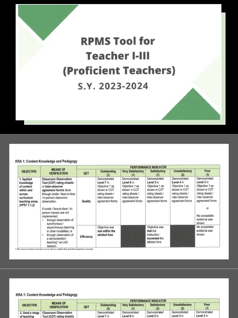 RPMS PPST 2022 2023 | PDF