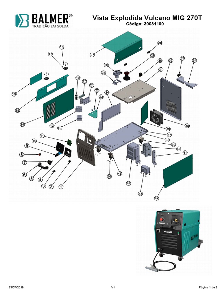 Vista Explodida Vulcano MIG 270T | PDF