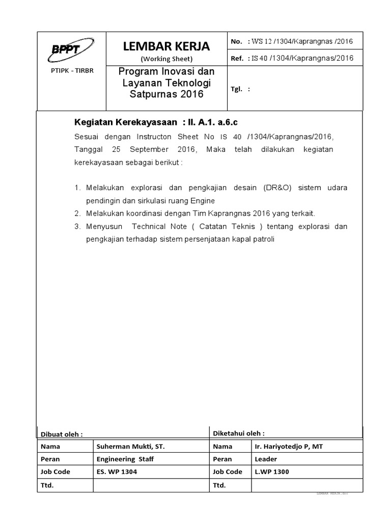 WS12-Desain (DR&O) Sistem Udara Pendingin Dan Sirkulasi RUANG ENGINE ...