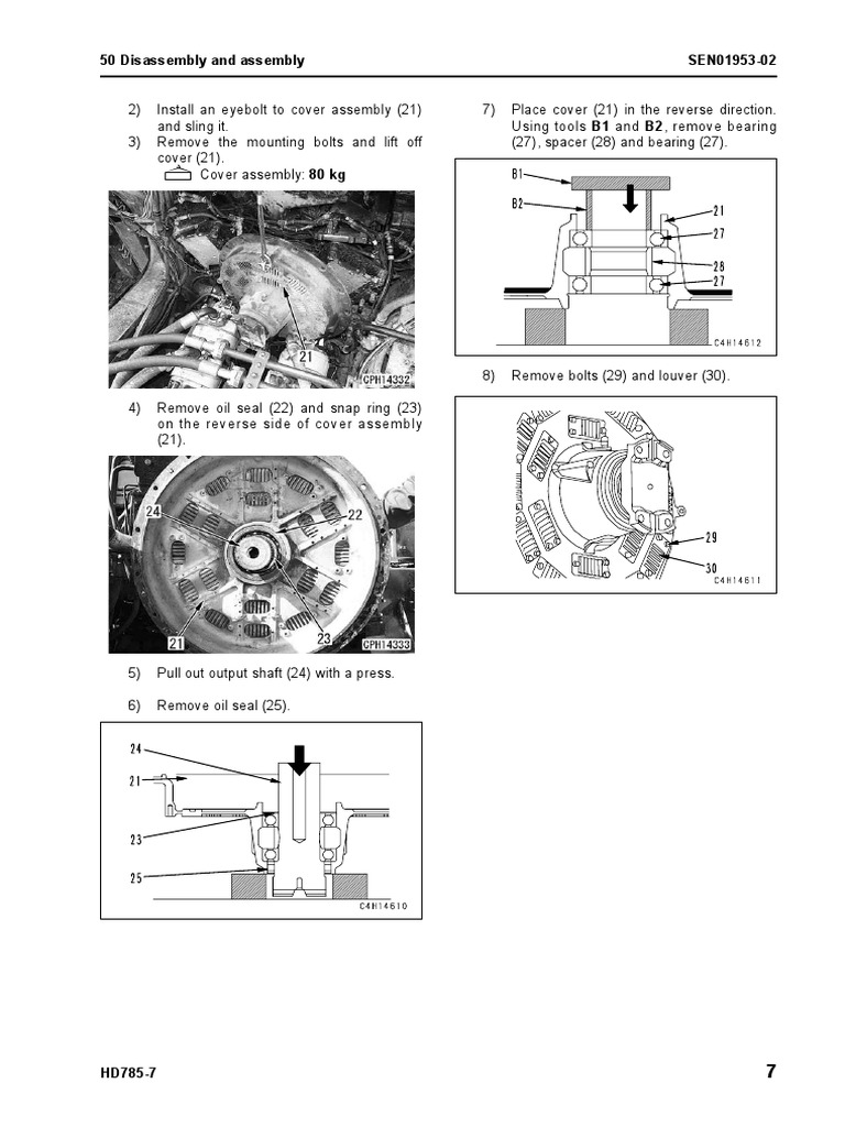 HD785-7 Disassembly & Assembly Guide | PDF | Electrical Connector | Pipe (Fluid Conveyance)