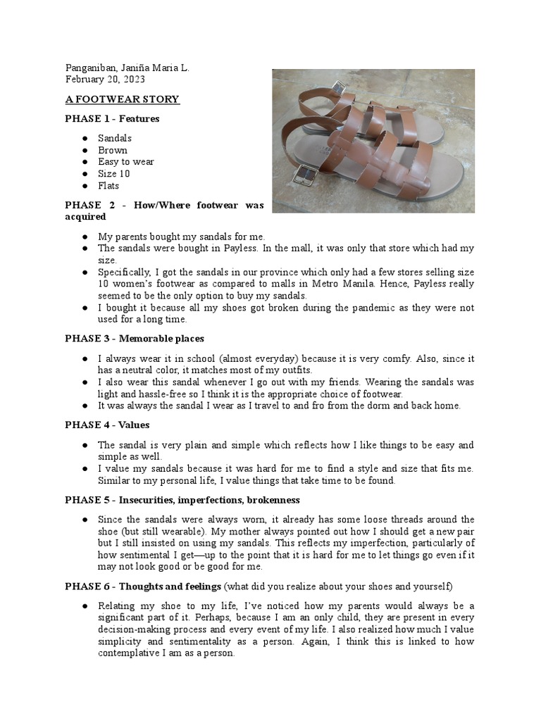Panganiban, Janina Maria - Footwear Story - Feb 20,2023 | PDF