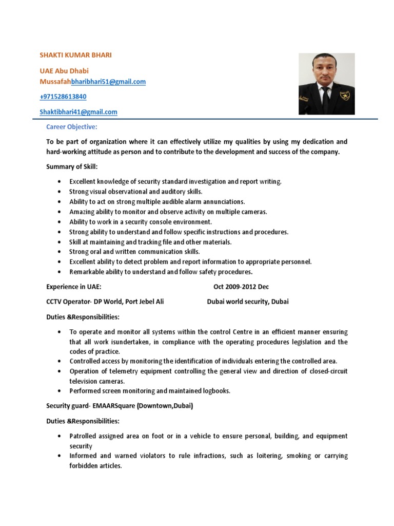 Shakti CV in | PDF | Dubai | Closed Circuit Television