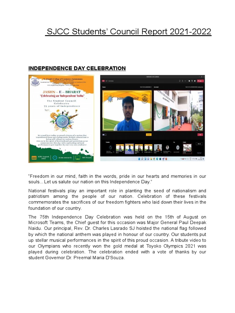 Studentcouncilactivities 2021-22 | PDF | Leadership