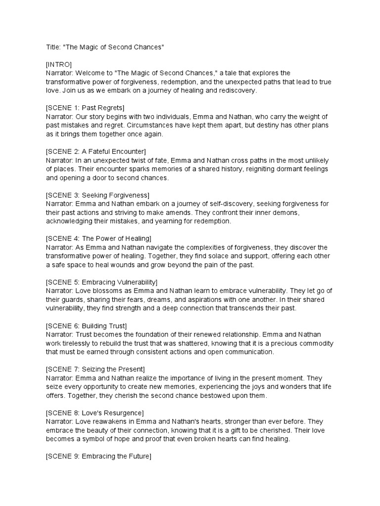 Title - The Magic of Second Chances | PDF | Forgiveness