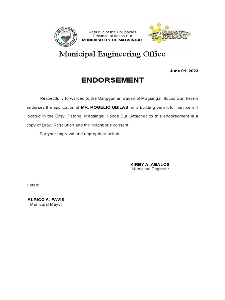 Endorsement | PDF