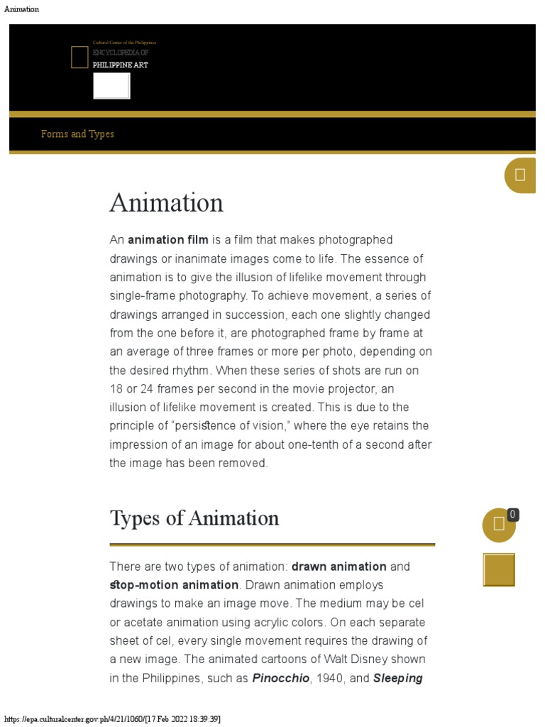 Animation (CCP Encyclopedia of Art) (Web Version, 2018) | PDF | Animation