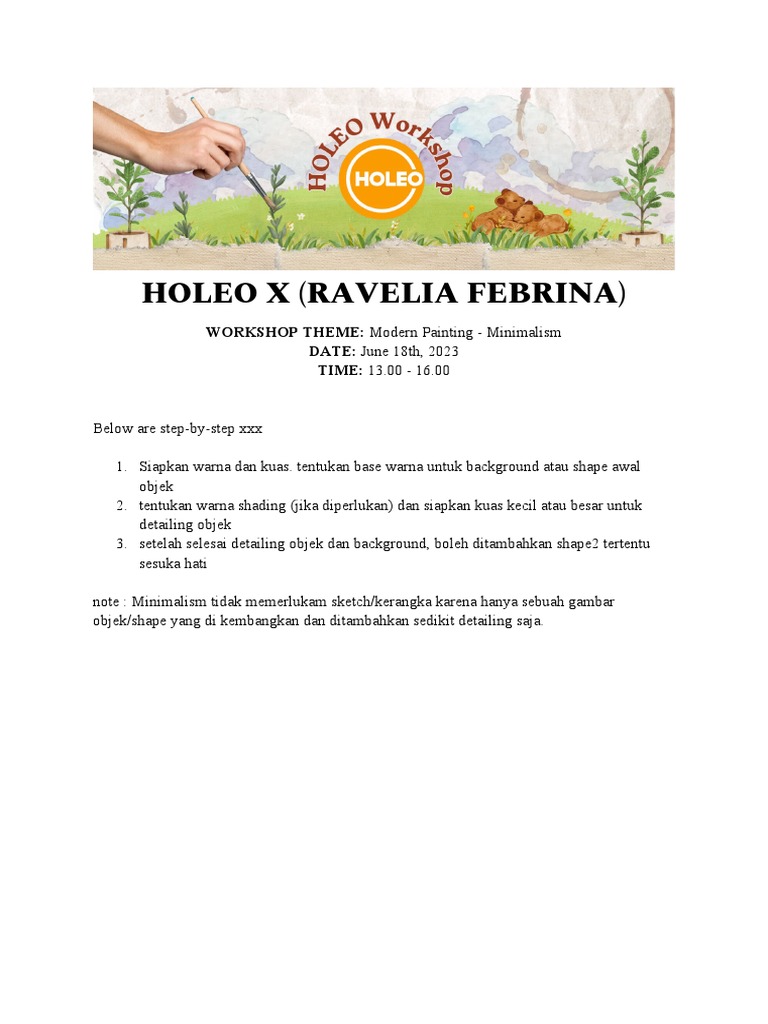 Step-By-Step-Guidance For Artists - Ravelia Febrina | PDF