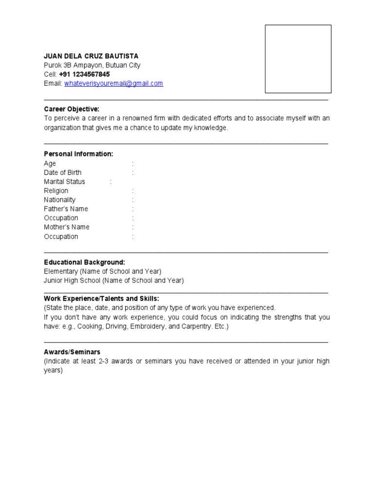 JOB-RESUME-SAMPLE | PDF