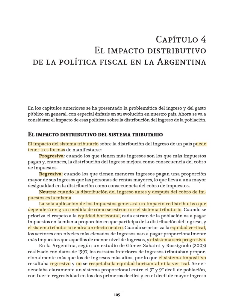 Lopez Accotto Cap.4 | PDF | Impuestos | La distribución del ingreso