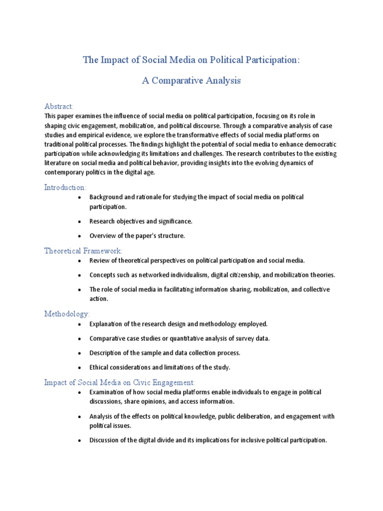 The Impact of Social Media On Political Participation | PDF | Social ...