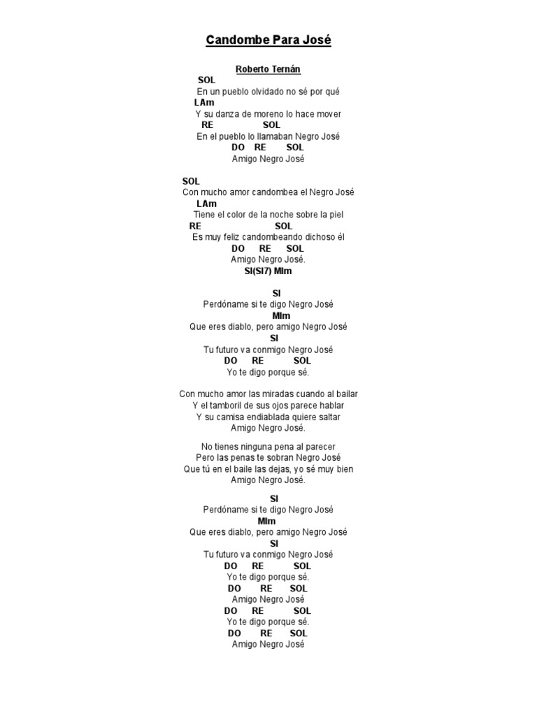 Candombe para José | PDF | Artes del Lenguaje y Comunicación | Arte