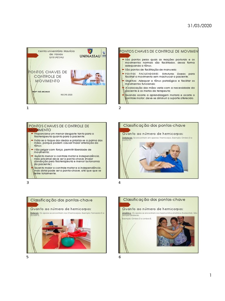AULA 6 PONTOS CHAVE DE CONTROLE DE MOVIMENTO (Compatibility Mode) PDF | PDF | Coluna vertebral ...