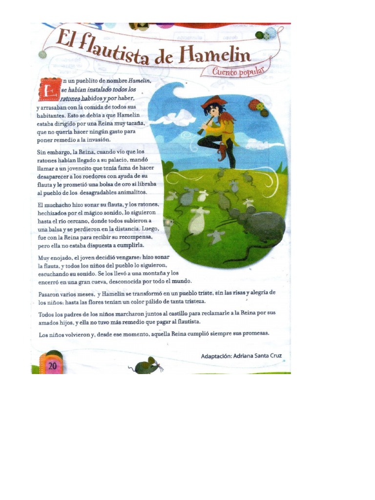 TEXTO El Flautista de Hamelin | PDF