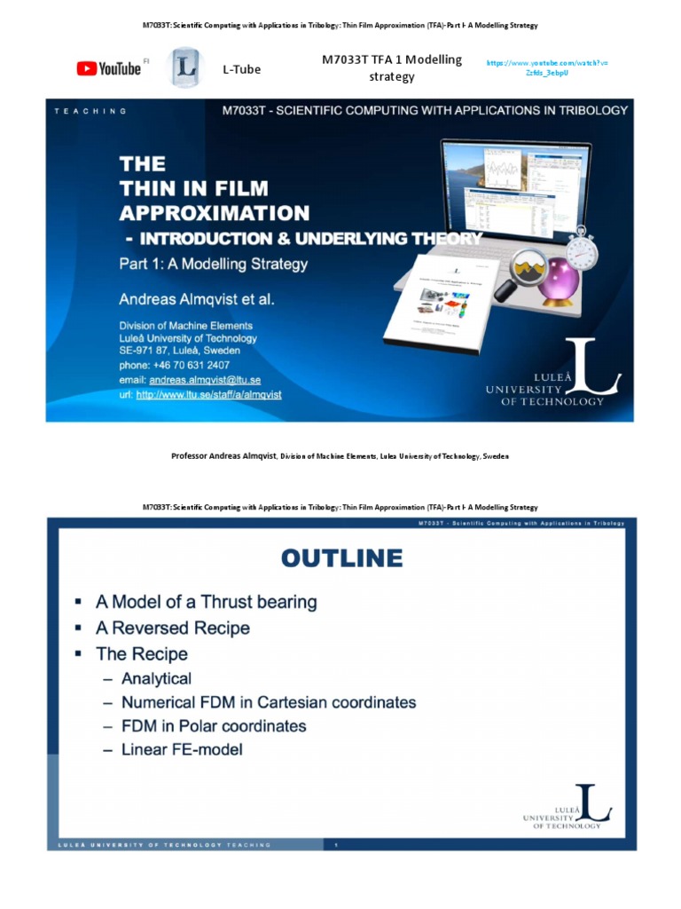 2020-Almqvist-M7033T-02 - Thin Film Approximation (TFA) - Intro & Theory-I-Modeling Strategy ...