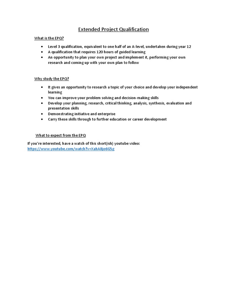 Understanding the Extended Project Qualification | PDF | Art