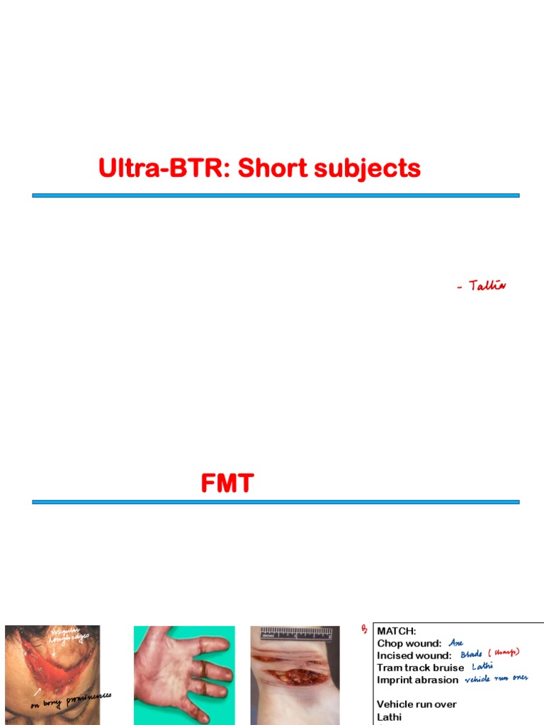 Annotated Ultra BTR Short 22-4-23 FMT, Derma, Anaesthesia, Ortho | PDF ...