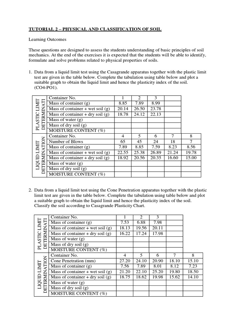 Tutorial 2 - Soil Composition | PDF | Soil | Soil Science